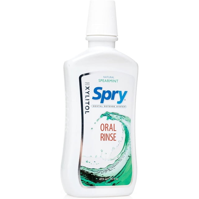 Spry Xylitol Mouthwash, Spearmint Flavor, 16 fl oz, 4 pack, Natural ...