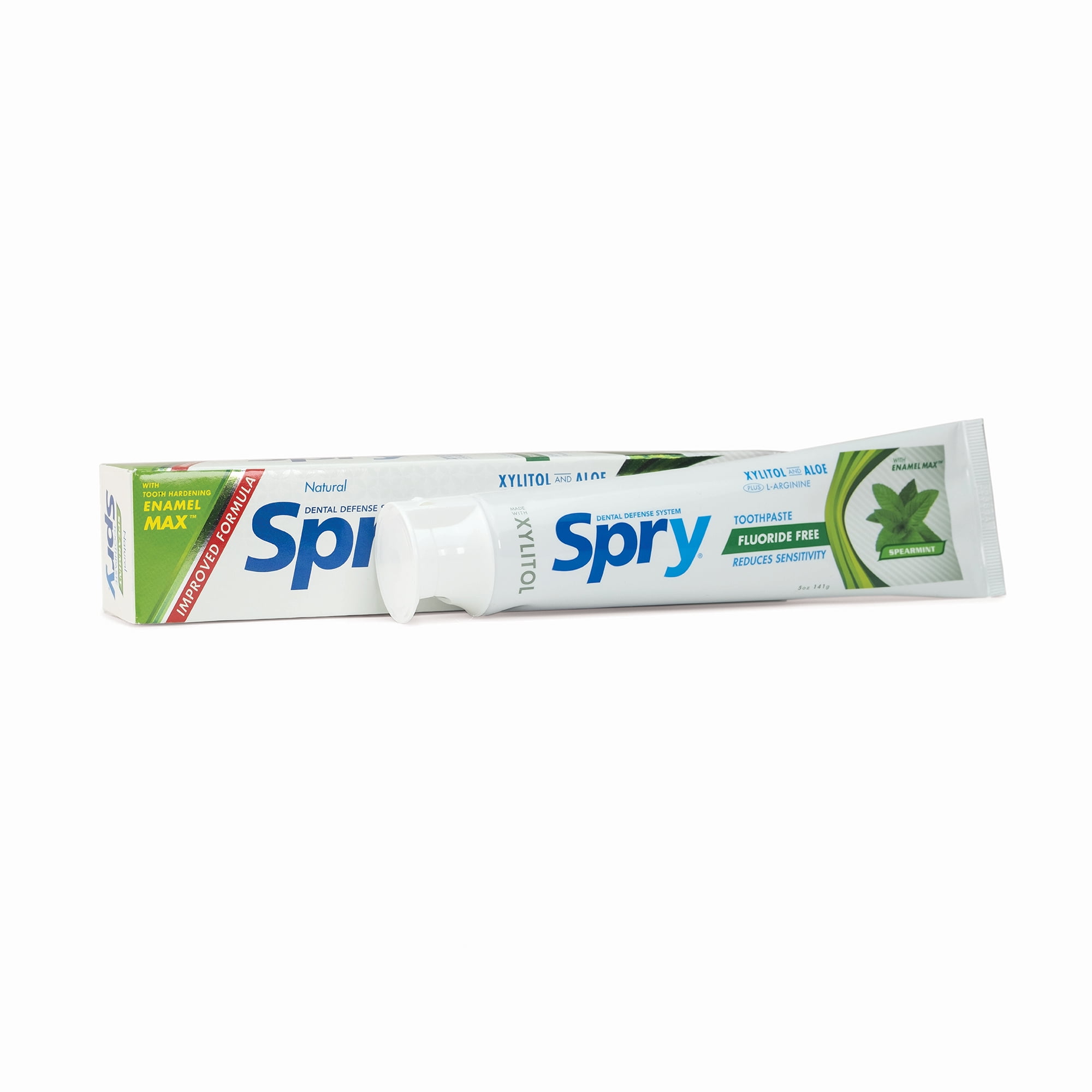Spry Xylitol Mint Toothpaste, Fluoride-Free, Natural Spearmint, Anti ...