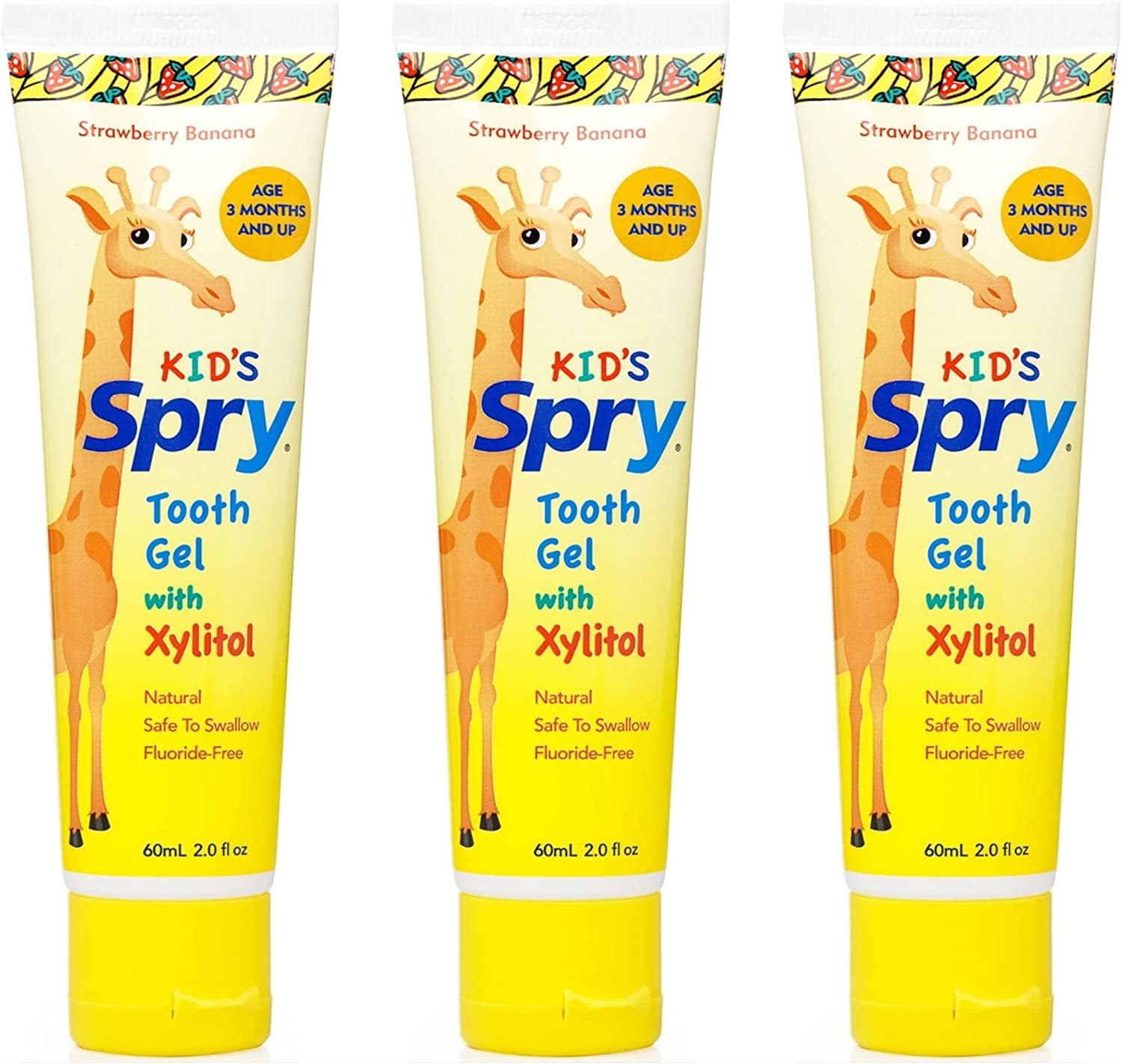 Spry Xylitol Toothpaste, Natural Tooth Gel for Kids 3 Months Plus ...