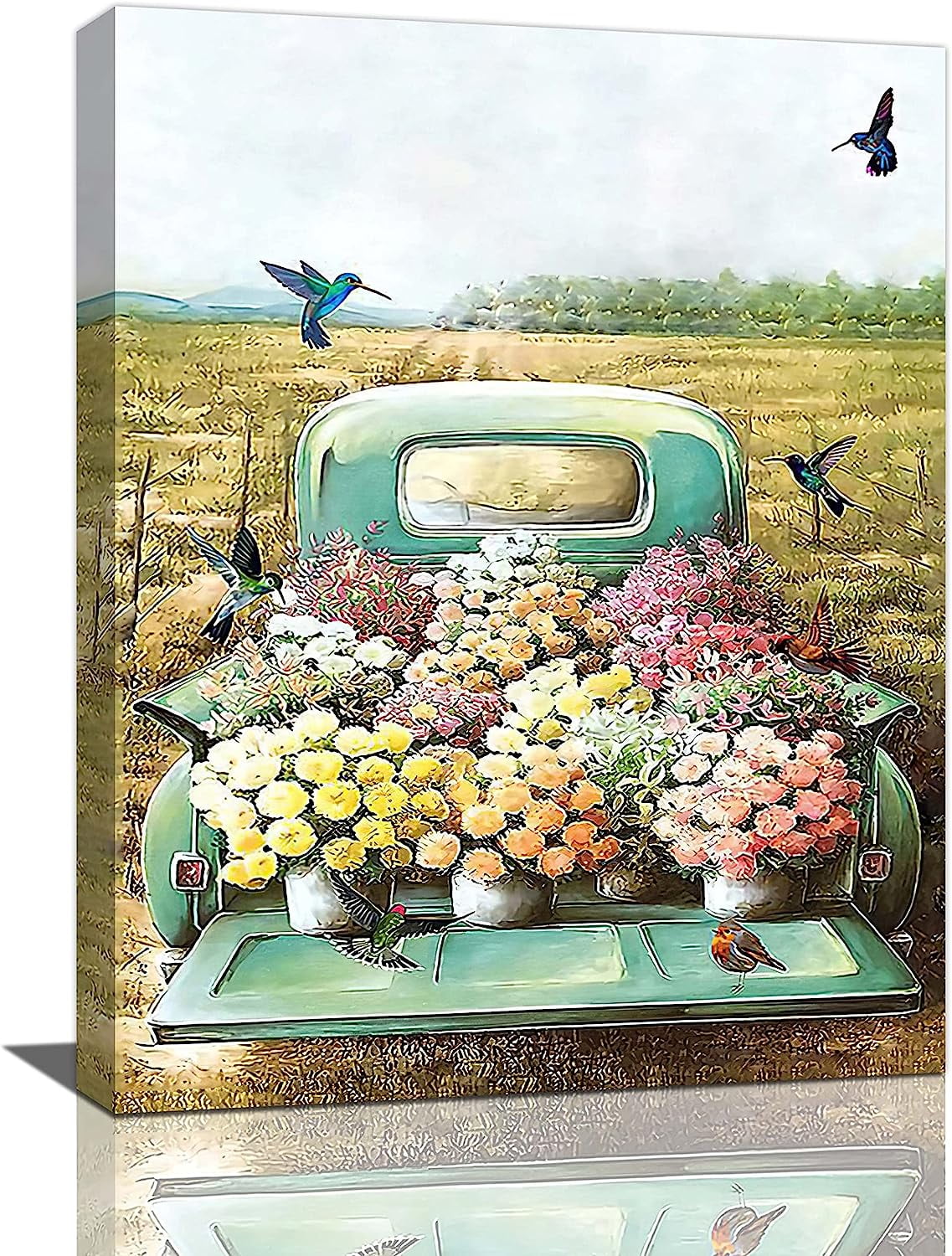 Sps ssion Farm Truck Flowers Hummingbirds 12"x16" Canvas Art Prints ...