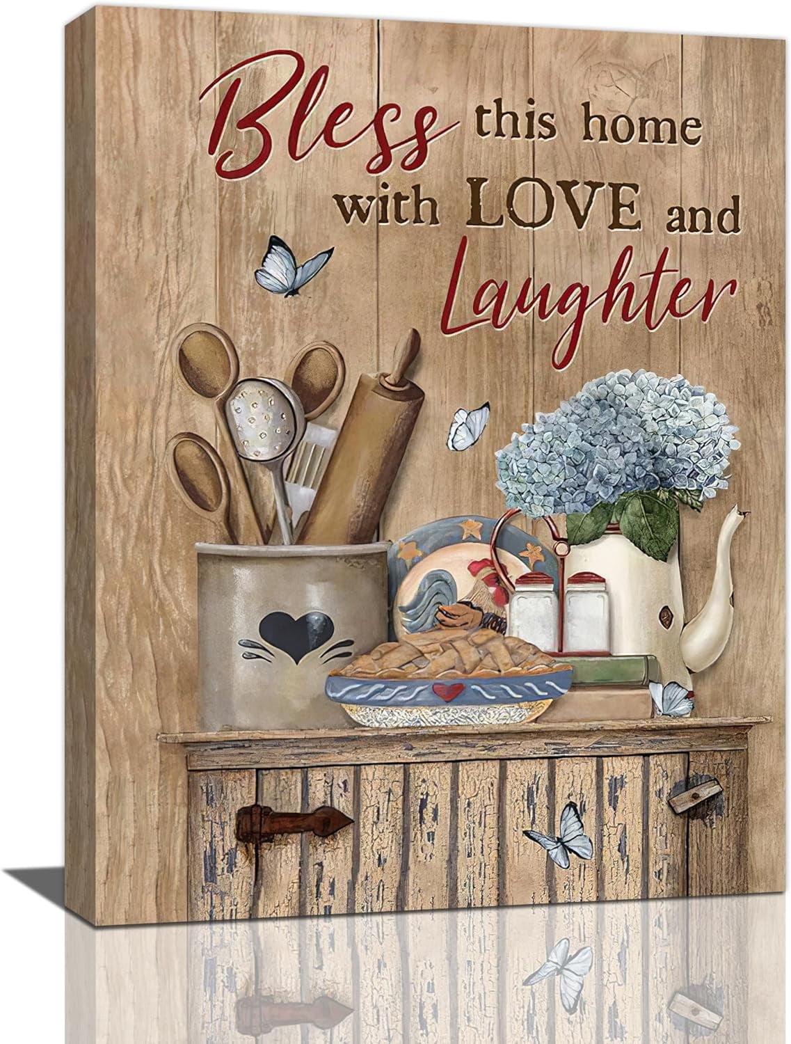 Sps ssion Farmhouse Kitchen 12" x 16" Framed Painting Canvas Art Prints ...