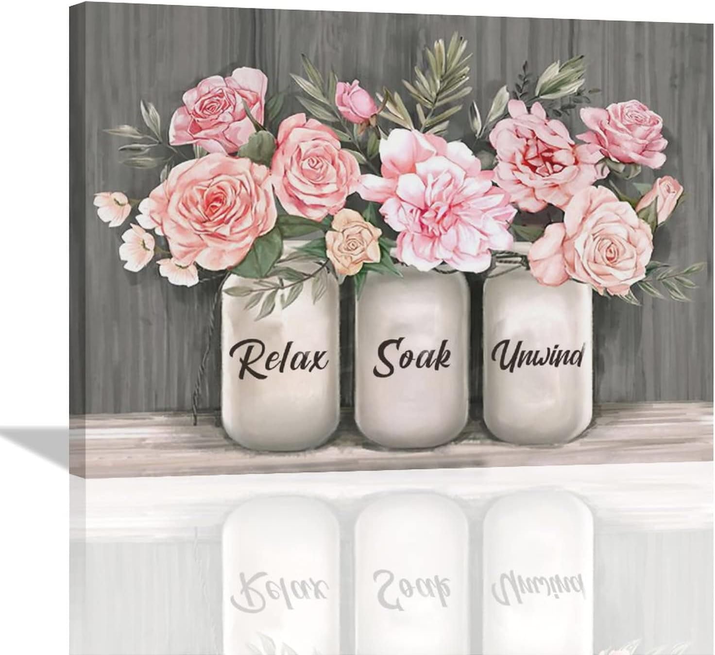 Sps ssion Pink Flower 16"x12" Framed Canvas Art Prints - Walmart.com