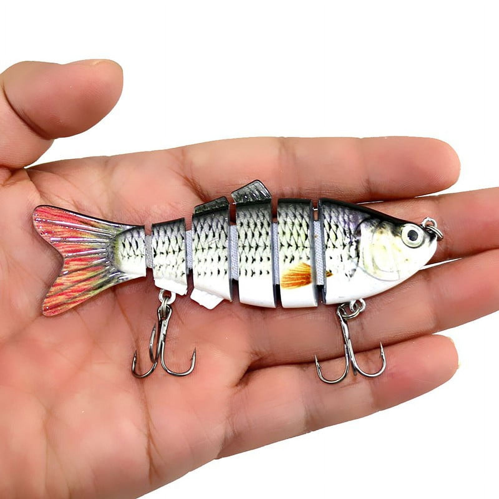 Spshop 4" Multi Jointed Hard Fishing Lure for Bass - Walmart.com