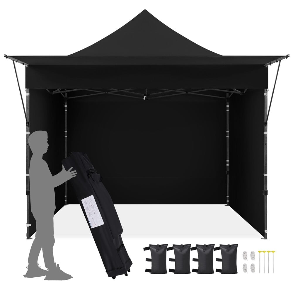 Spthe 10x10 Pop up Commercial Canopy Tent with 3 Removable Sidewalls ...