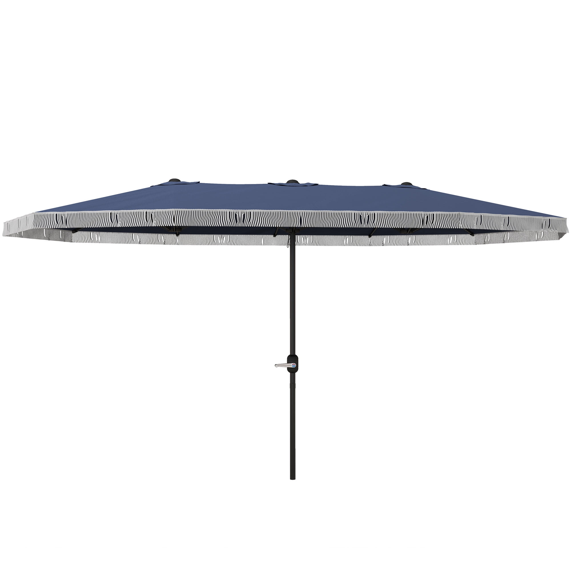 Spthe 15ft Extra Large Patio Umbrella with Fringe, UPF30+ Double-sided ...