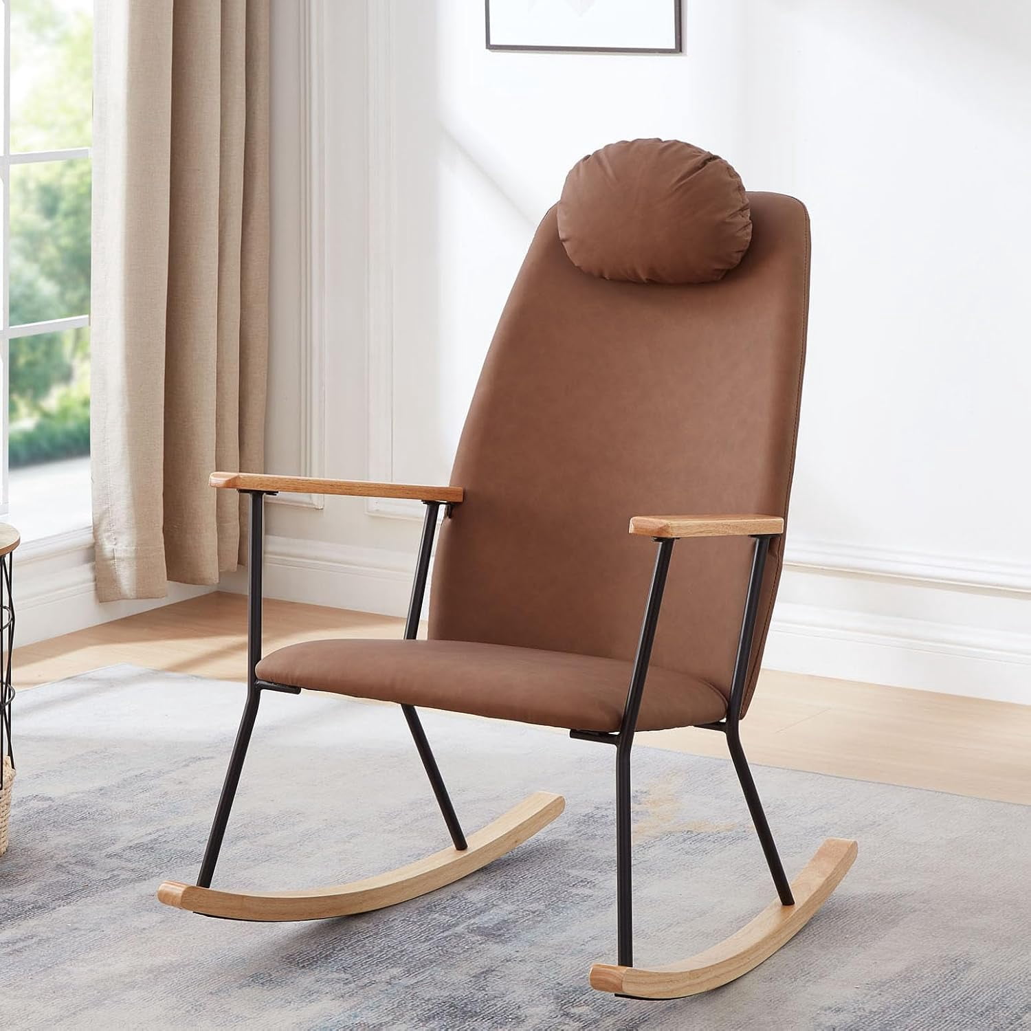 Spthe Nursing Rocking Chairs for Small Spaces, Upholstered Rocking ...