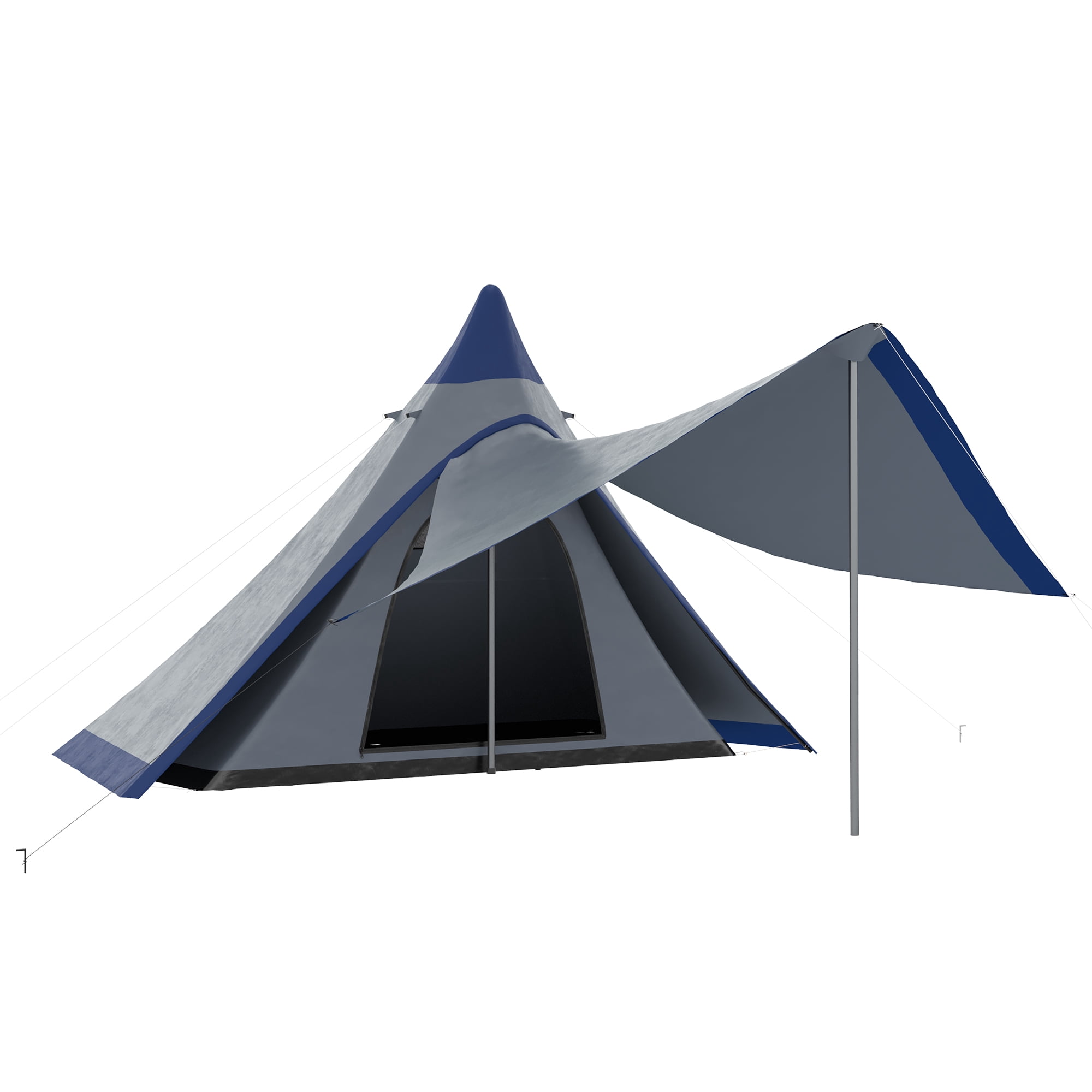 Spthe Outdoor 4 Season Double Layers Yurt Tent Camping Teepee Tent ...