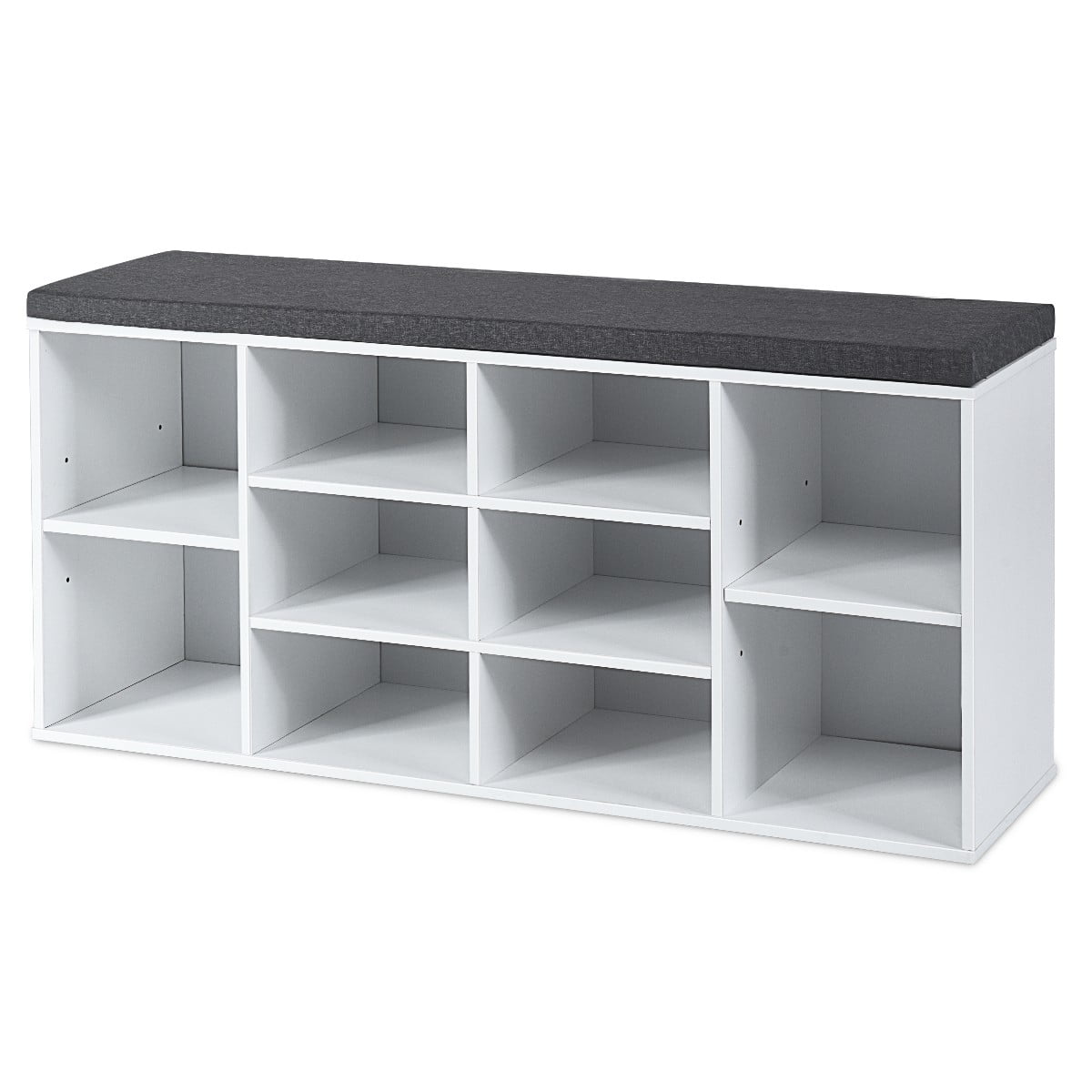 Sptwo | 10 Cubes Shoe Storage Bench Organizer with Soft Comfortable ...