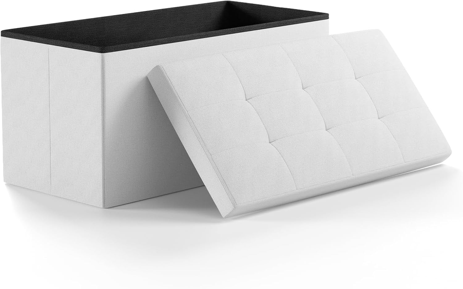 Sptwo 30 Inch Storage Ottoman Bench, Upholstered Fabric Ottoman ...