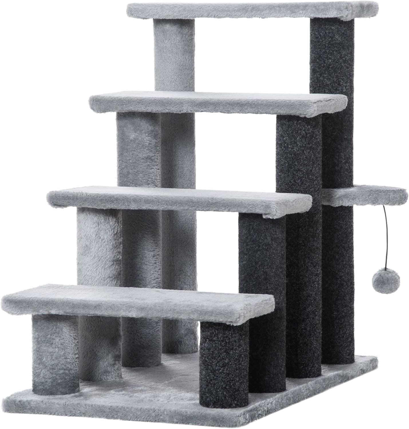 Sptwo Cat Stairs, 2 in 1 Cat Tree Tower Pet Steps with Scratching Posts ...