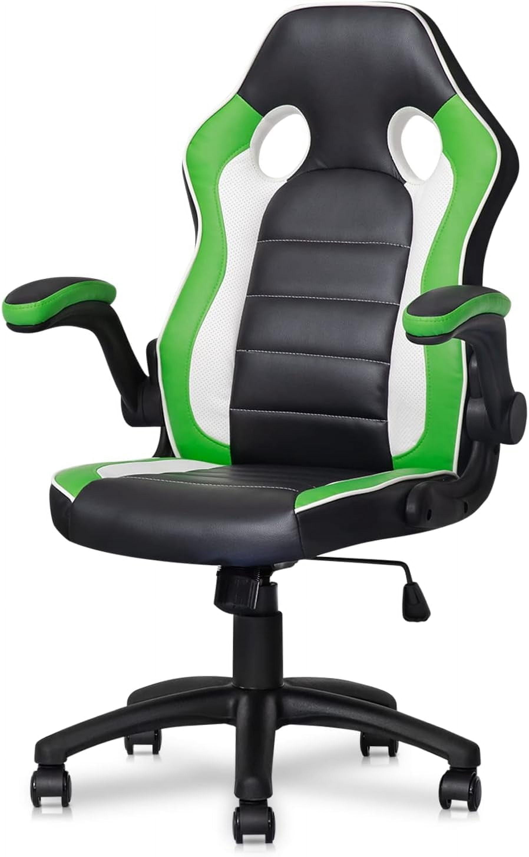 Sptwo Gaming Chair with Padded Flip-up Armrests, PU Leather Computer ...