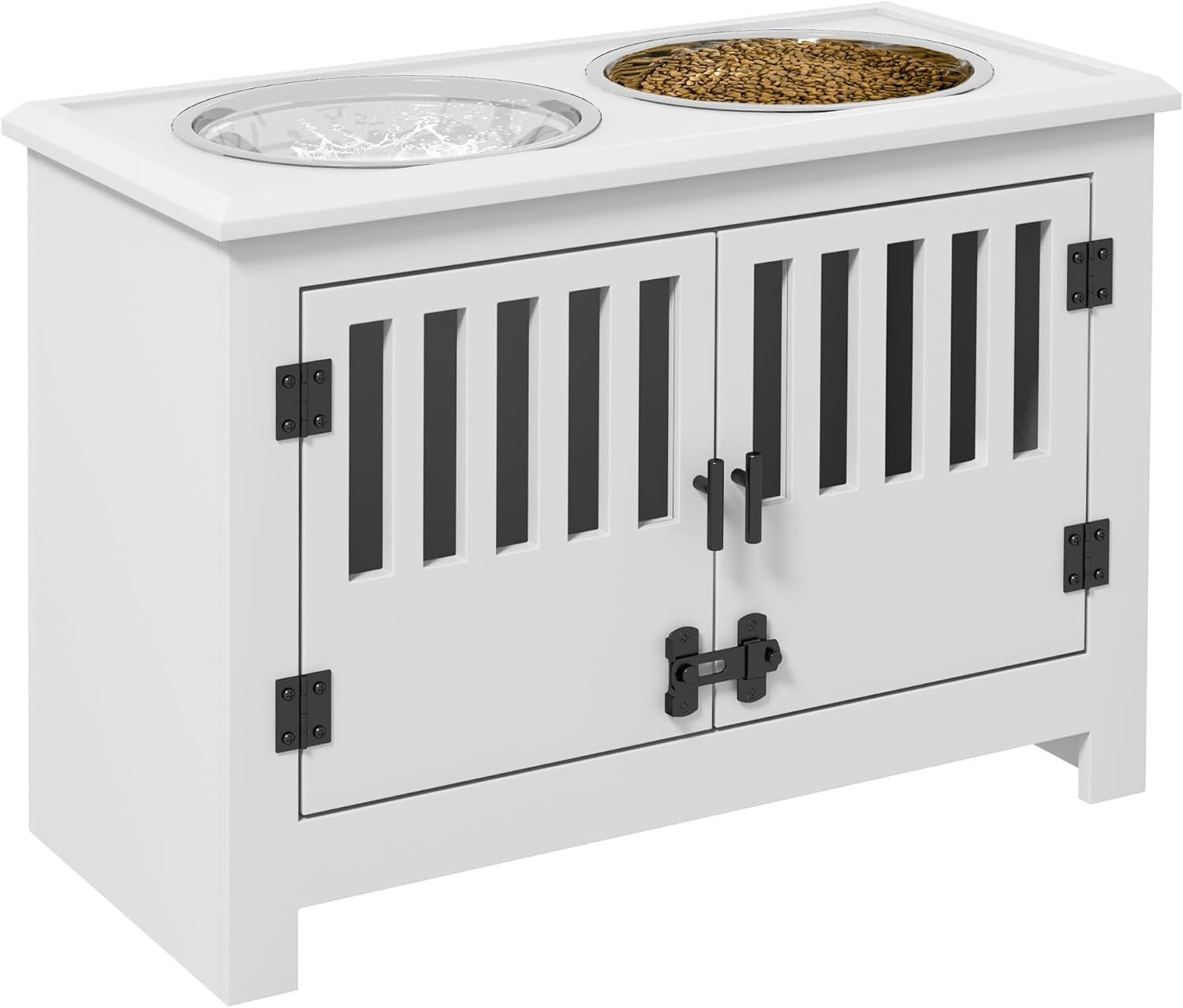 Sptwo Large Elevated Dog Bowls with Storage Cabinet - 37L Capacity ...