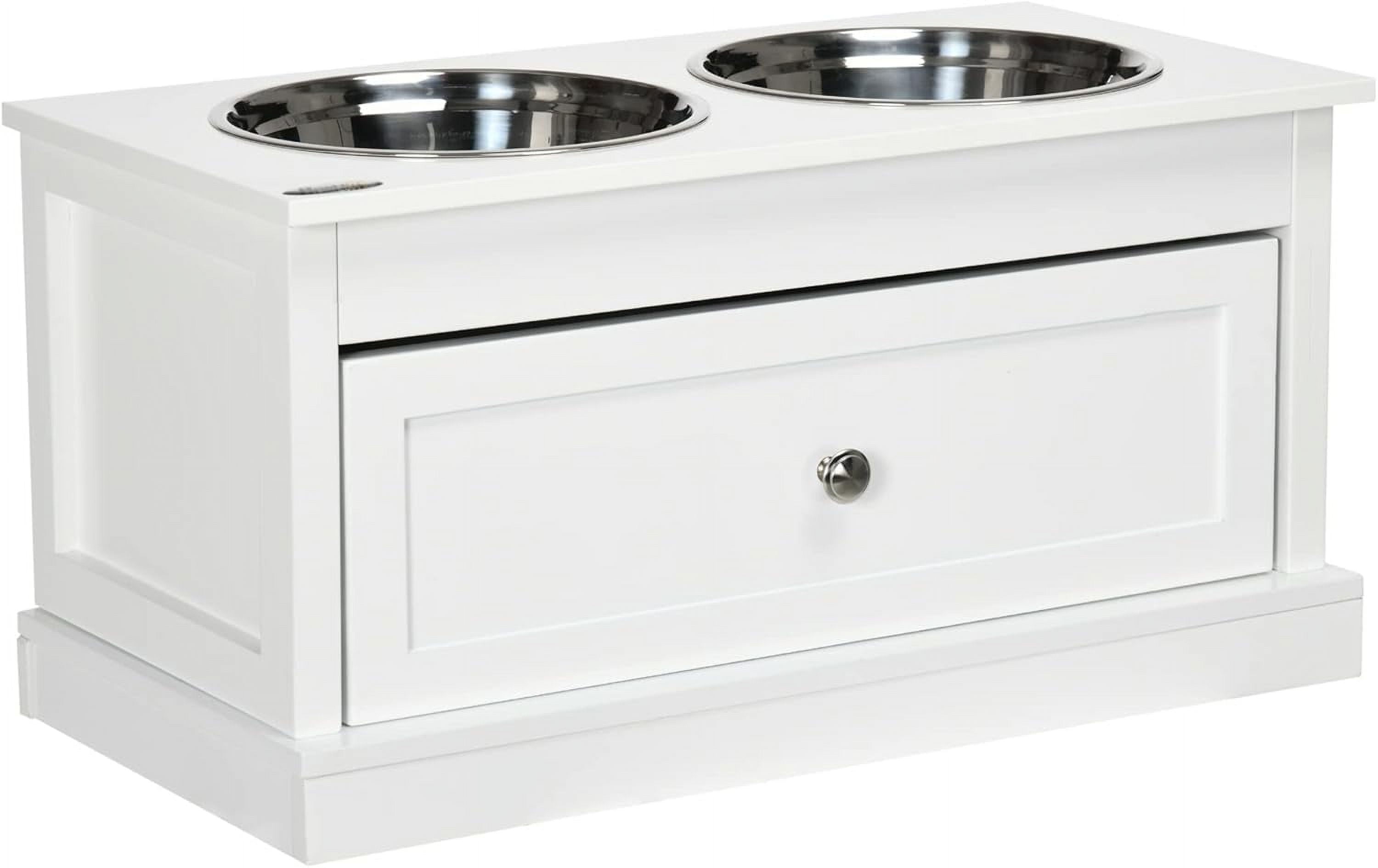 Sptwo Large Elevated Dog Bowls with Storage Drawer - 11L Capacity ...