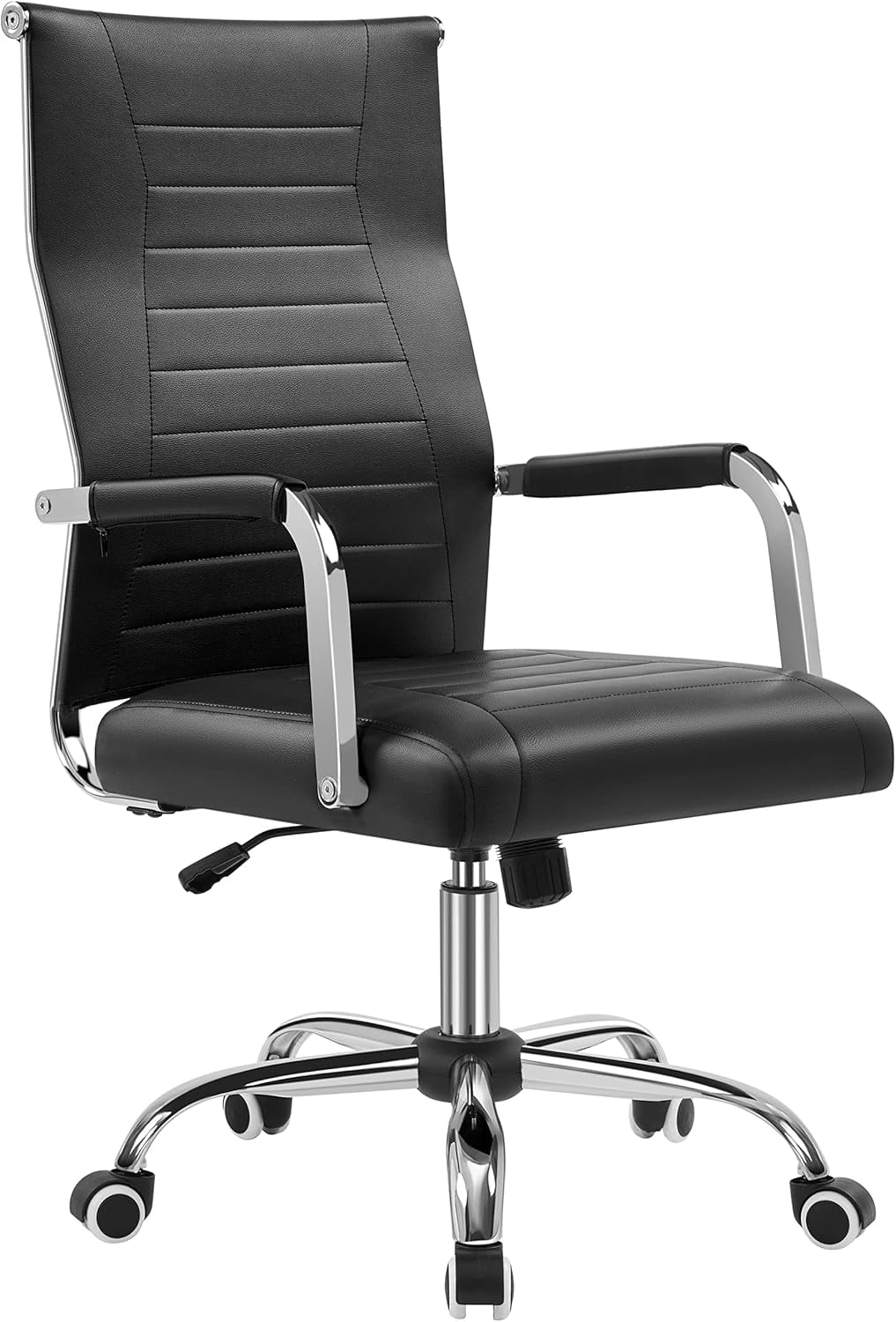Sptwo PU Leather Managerial Chair Modern Mid Back Ergonomic Swivel ...