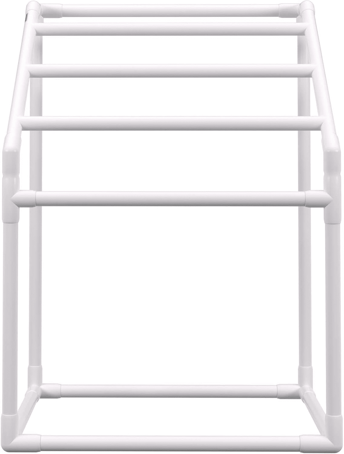 Sptwo | Pool Towel Rack, 5 Bar, White, Freestanding Outdoor PVC ...