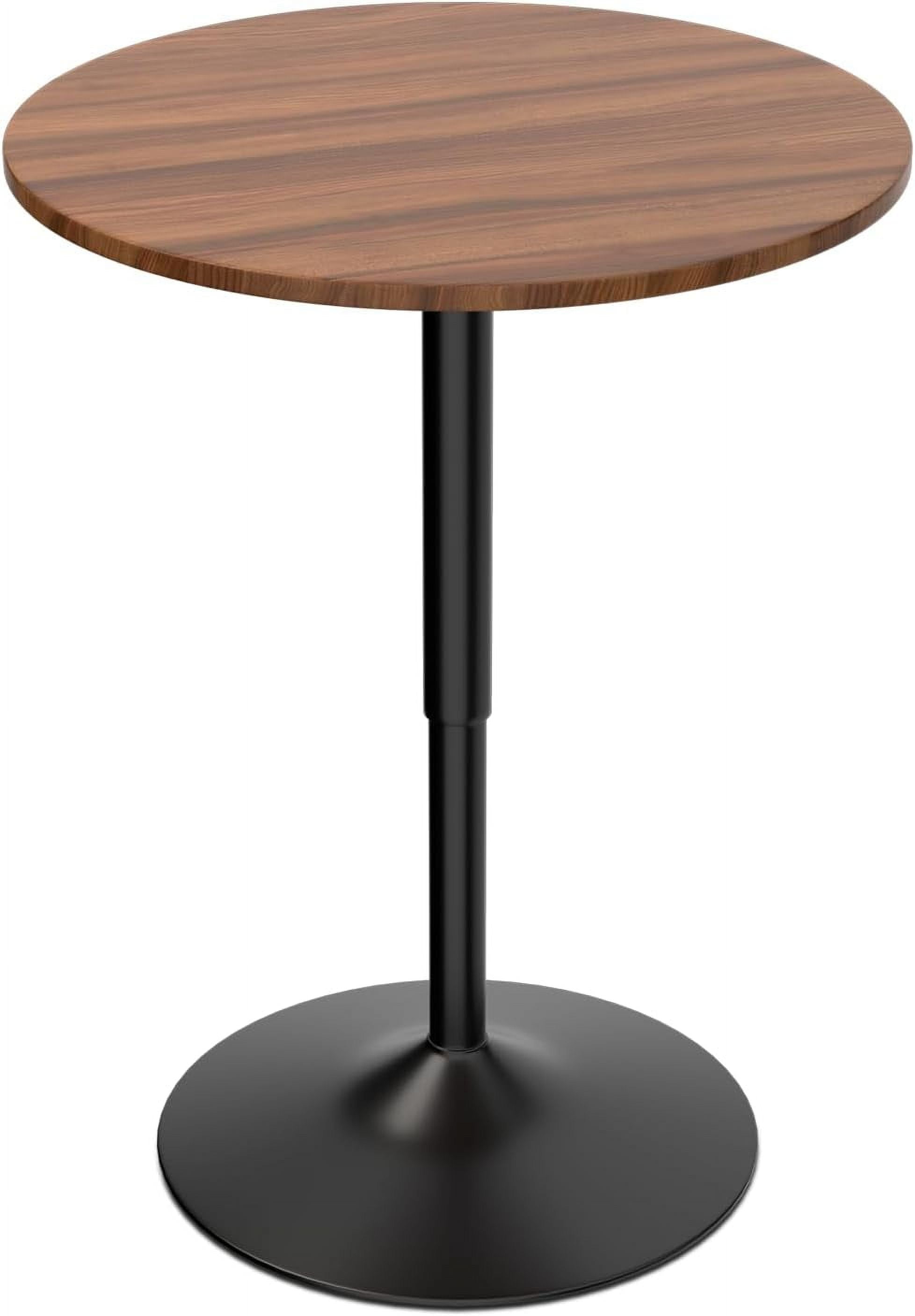Sptwo Round Bar Table, Height-Adjustable 27.5"-36" Tall Pub Tables with ...