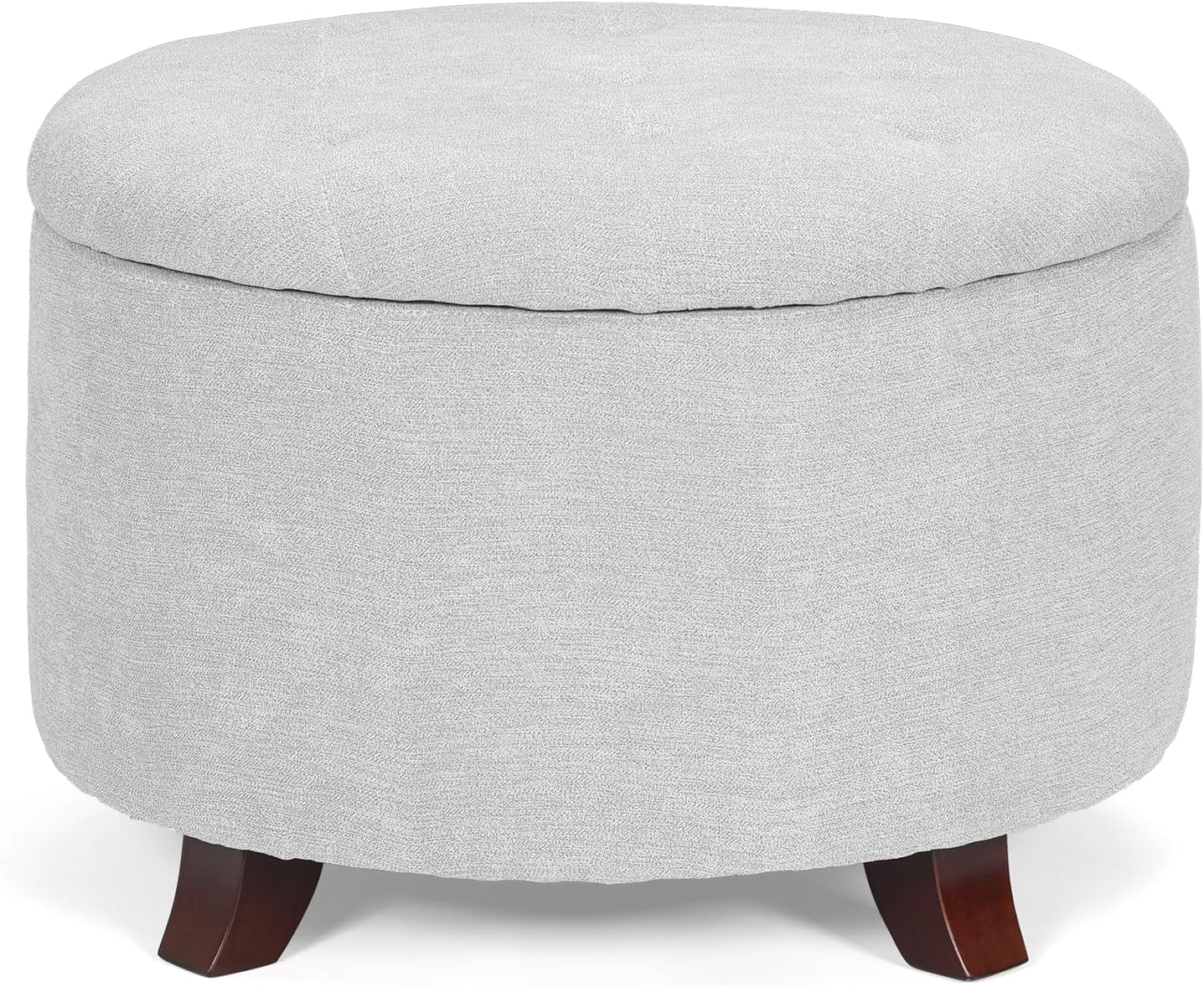 Sptwo Storage Round Ottoman, 24.5 Dia. x 17 H Inches Upholstery Ottoman ...