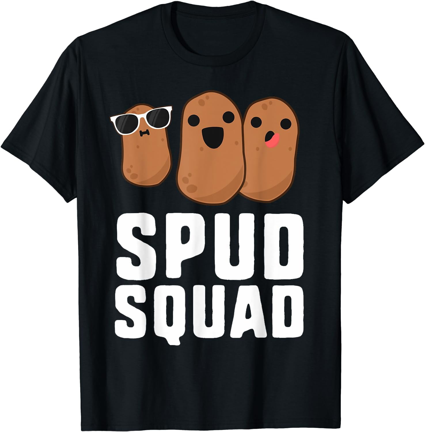 Spud Squad Funny Potato T-Shirt Friend Team Vegetable T-Shirt - Walmart.com