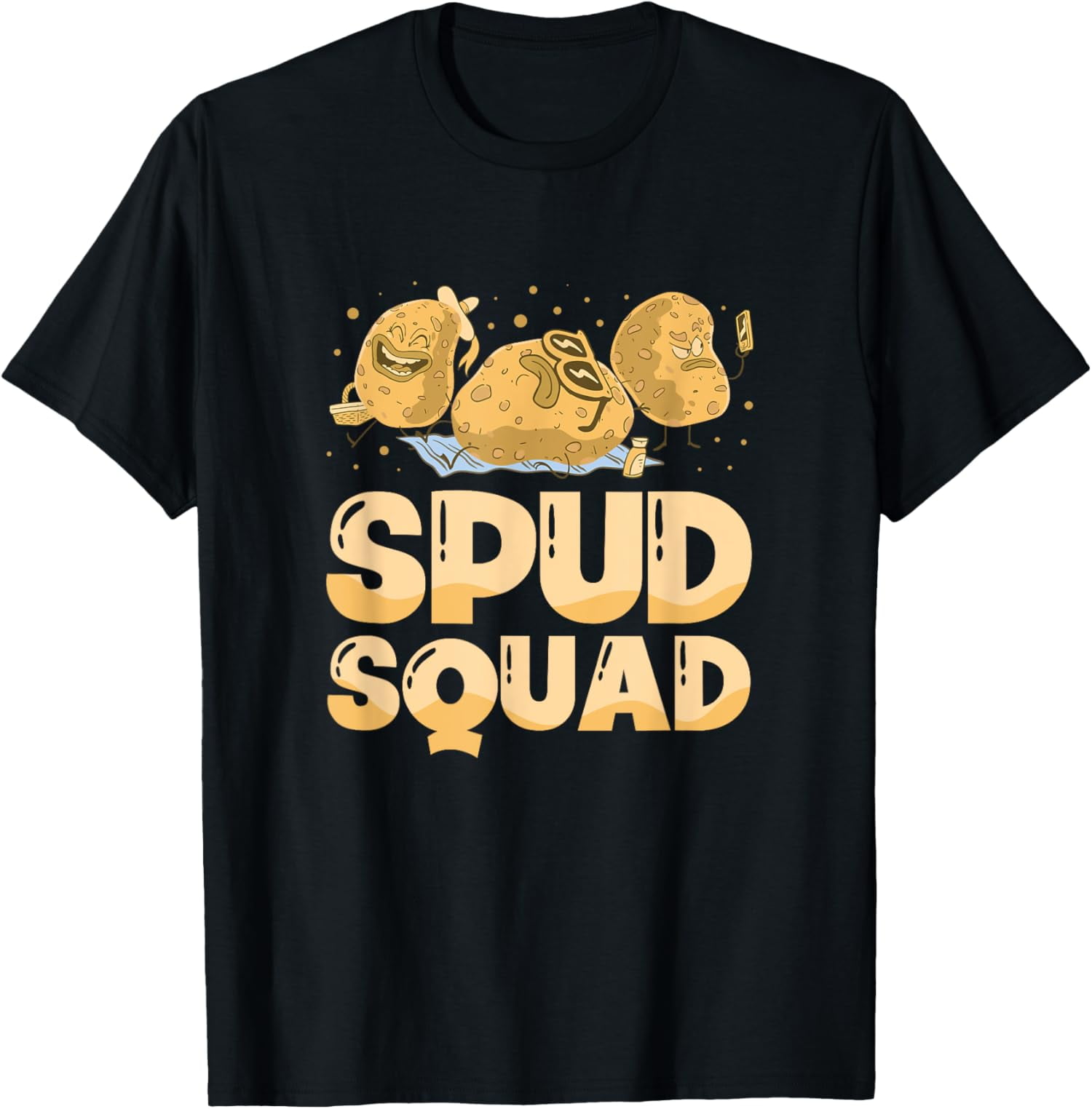 Spud Squad Potato Lover Vegetarian Tater Tot Fries T-Shirt - Walmart.com