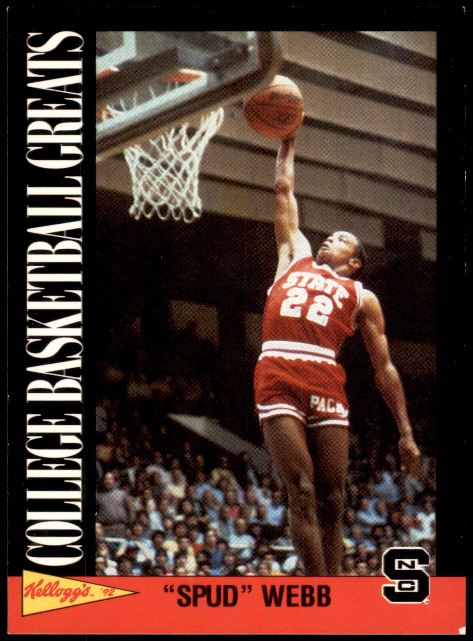 Spud Webb #15 1992 Kellogg's Raisin Bran College Basketball Greats ...