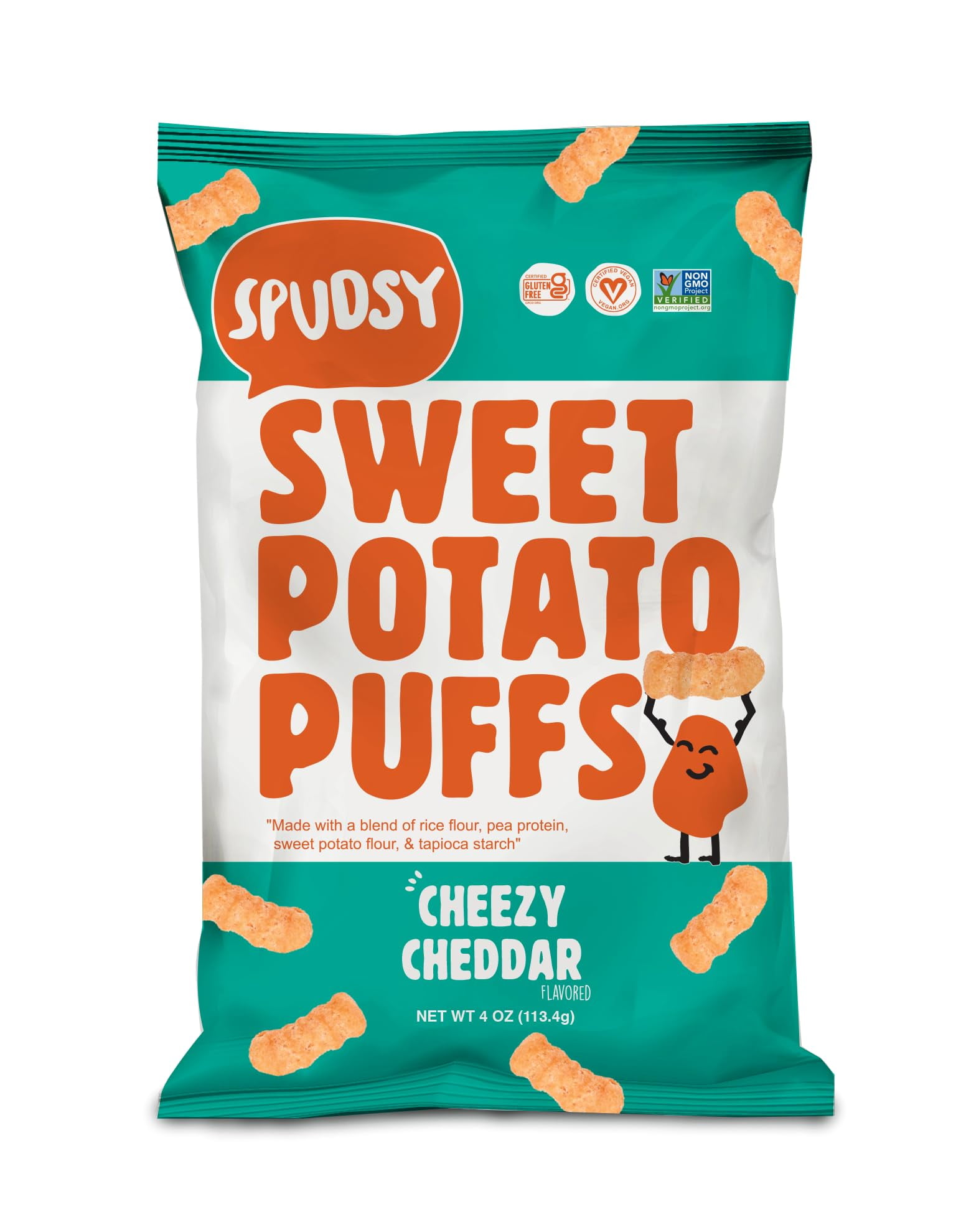 Spudsy Cheesy Cheddar Sweet MMF7 Potato Puffs, 4 Oz - Walmart.com