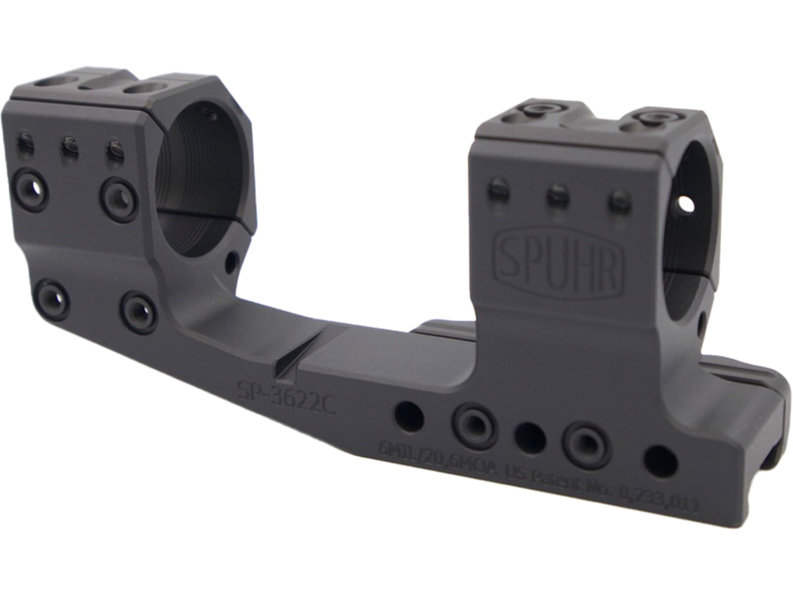 Spuhr 30mm Cantilever Gen 3 Rifle Scope Mount, 1.5 in, 20.6 MOA, Black ...