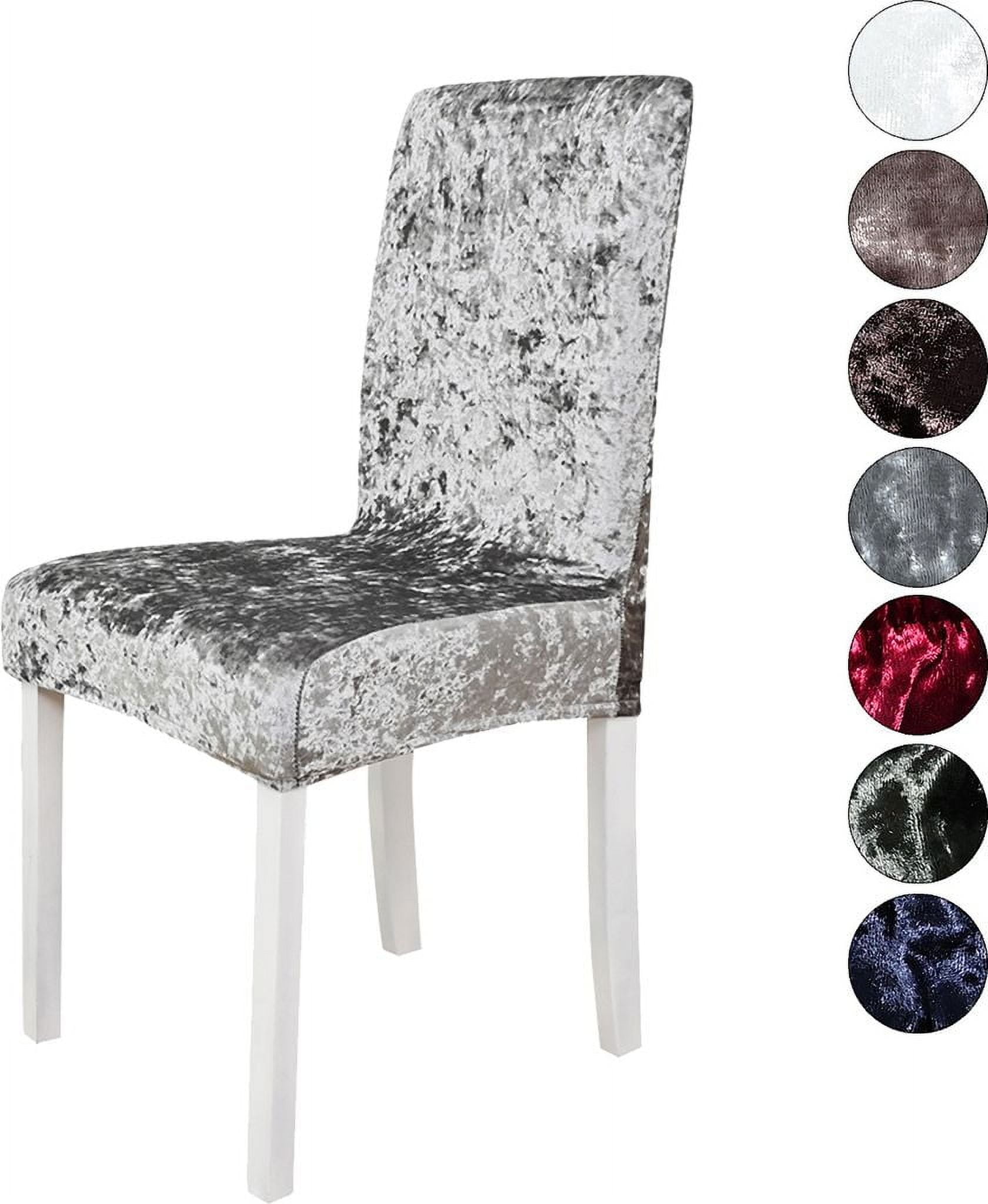 Spun Rayon Velvet Chair Covers for Home Office, Durable & Machine ...