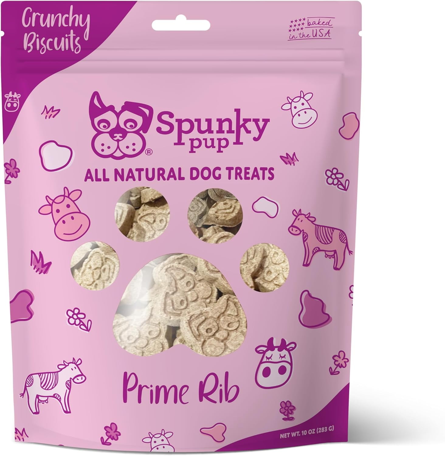 Spunky Pup Prime Rib Biscuit Treats for Dogs, 10 Ounces - Walmart.com