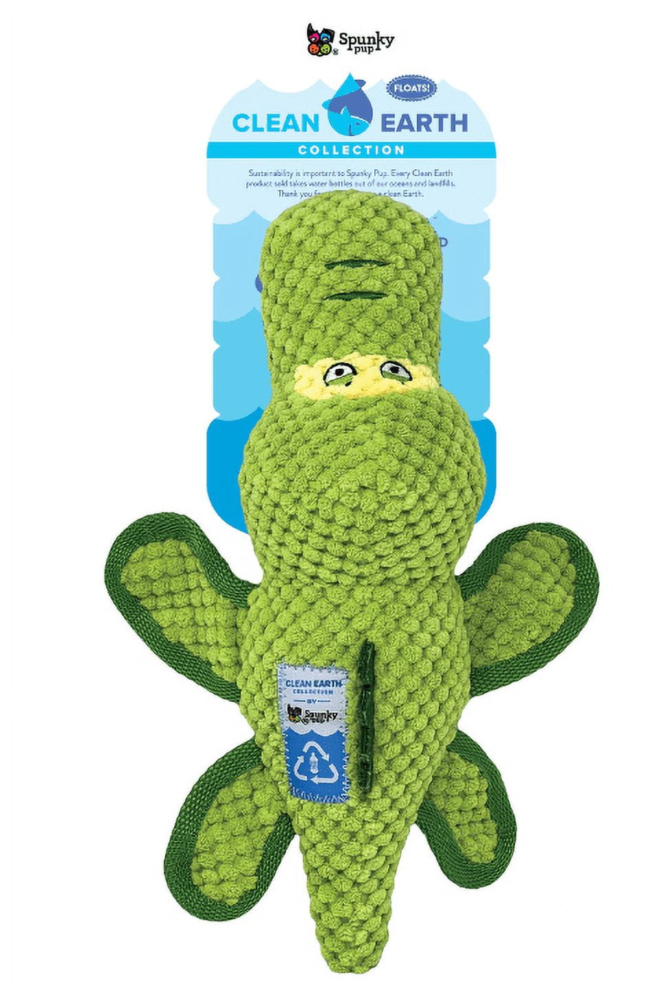 Spunky Pup ~ Clean Earth Collection ~ Gator ~ Squeaky Dog Toy - Walmart.com