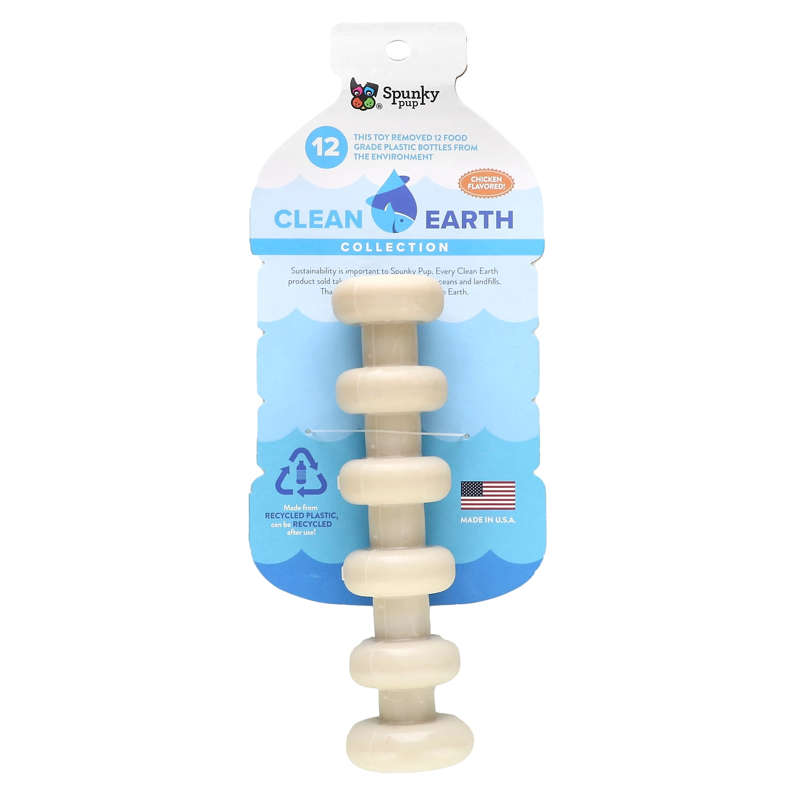 Spunky Pup Clean Earth Hard Chews, Stick, Chicken, 1 Toy - Walmart.com