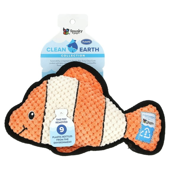 Spunky Pup Clean Earth Collection, Clownfish, 1 Toy - Walmart.com