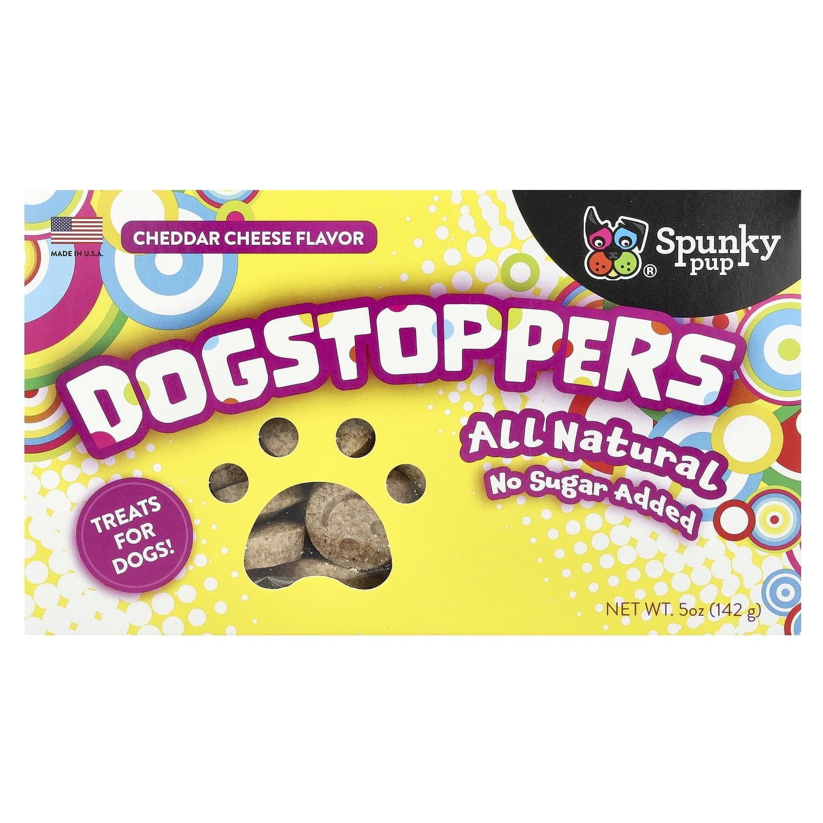 Spunky Pup, Dogstoppers, Treats For Dogs, Cheddar Cheese, 5 oz (142 g ...