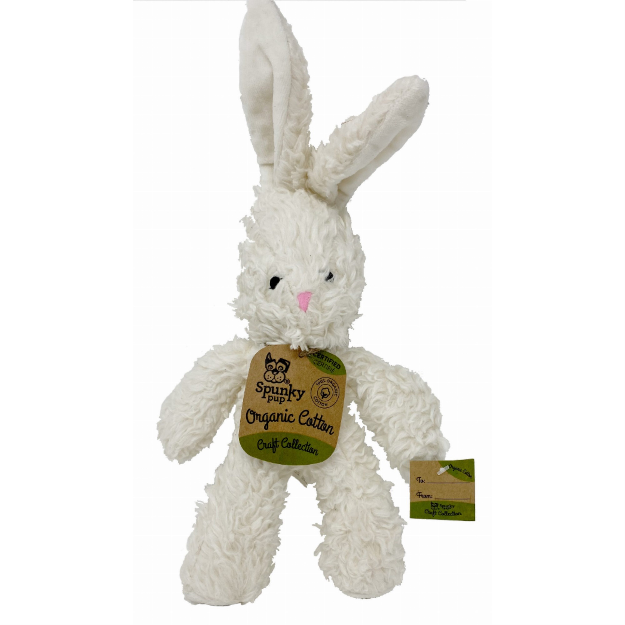 Spunky Pup Organic Cotton Bunny Dog Toy - Walmart.com