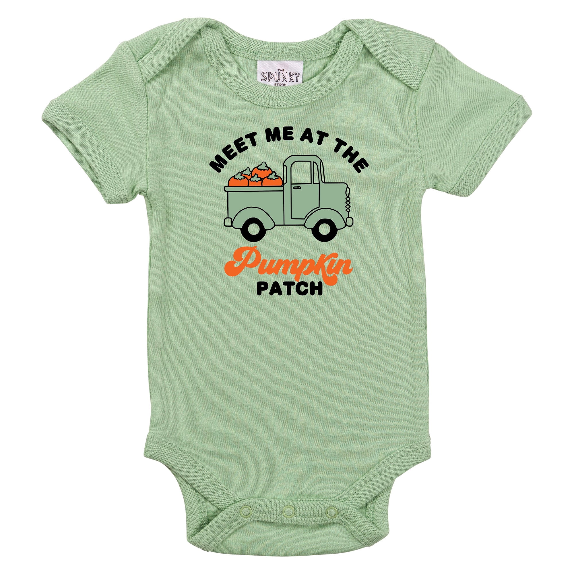 Spunky Stork Boys Pumpkin Patch Truck Organic Cotton Halloween Top ...