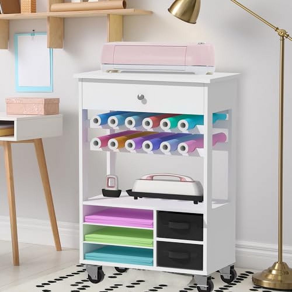 Spurgehom Craft Organizers and Storage Cart Table Compatible with ...