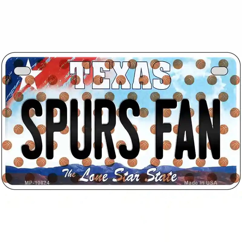 Spurs Fan Texas Novelty Metal License Plate 7" x 4" Motorcycle (MP ...