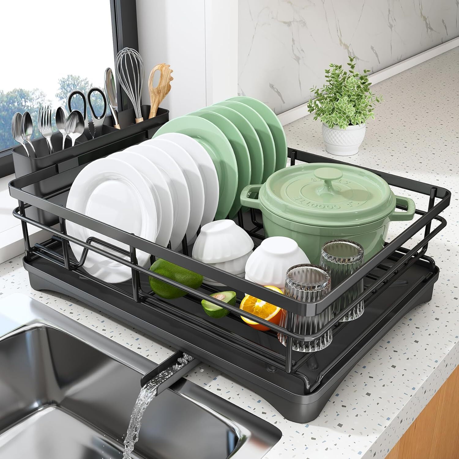 Spvtwiu Dish Drying Rack - Stainless Steel Dish Rack for Kitchen ...