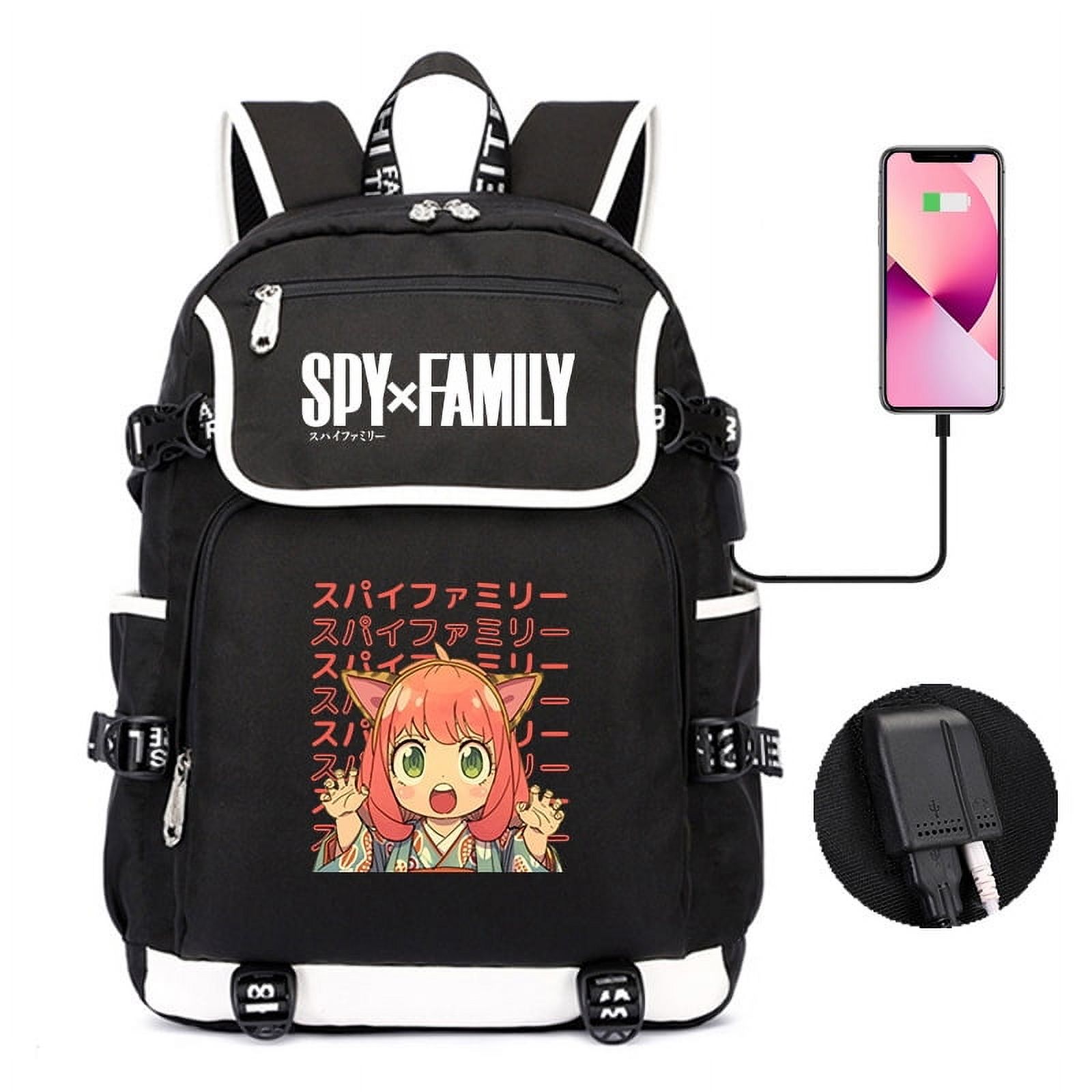 Spy Family Lightweight Backpack Cartoon Daypack-Multifunction Bookbag ...