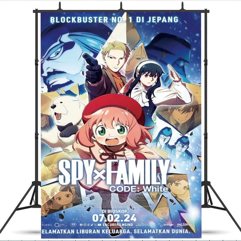 Spy × Family Party Supplies Backdrop Banner Poster Birthday Decorations Background for ...