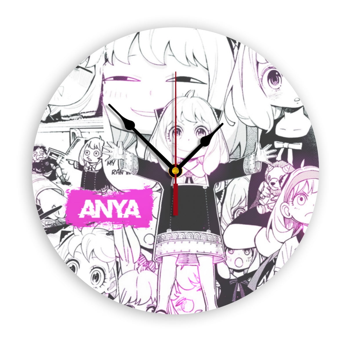 Spy × Family Wall Clock with Clear Dial Silent and Non-Ticking ...