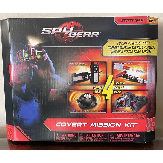 SpGear Spy Gear Covert Mission Kit, Field Walkie Talkies, Night Scope ...