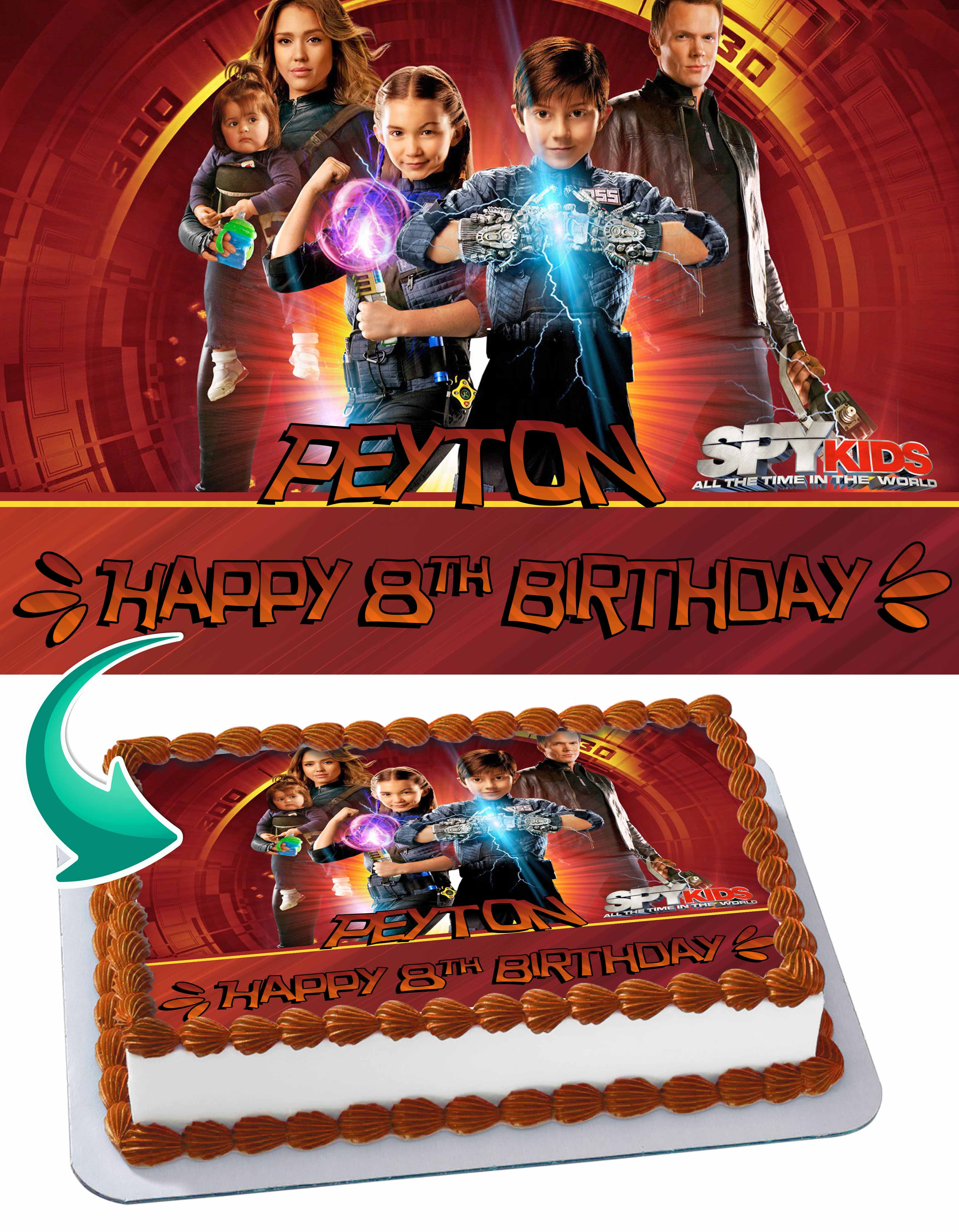 Spy Kids Edible Image Cake Topper Personalized Birthday Sheet Frosting ...