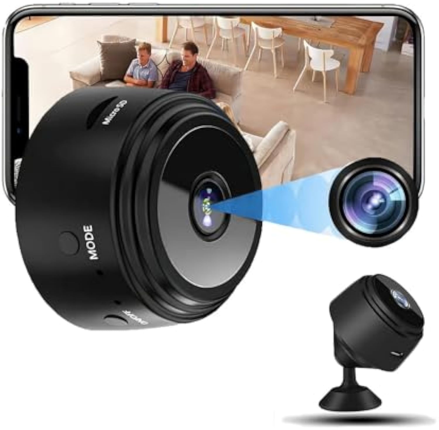 Spy Lens Cam, 2025 Upgrade Magnetic Mini Security Camera, Magnetic ...
