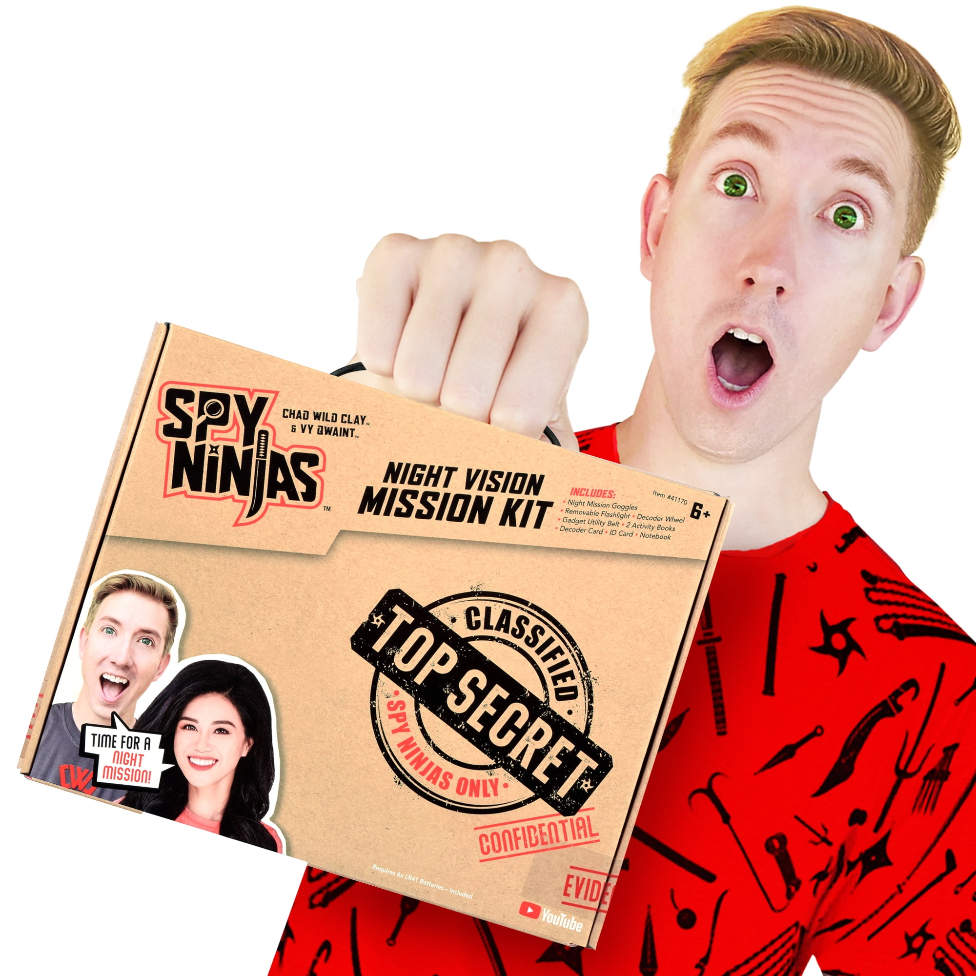 Spy Ninjas Essential Night Vision Mission Kit: Goggles, Utility Belt ...