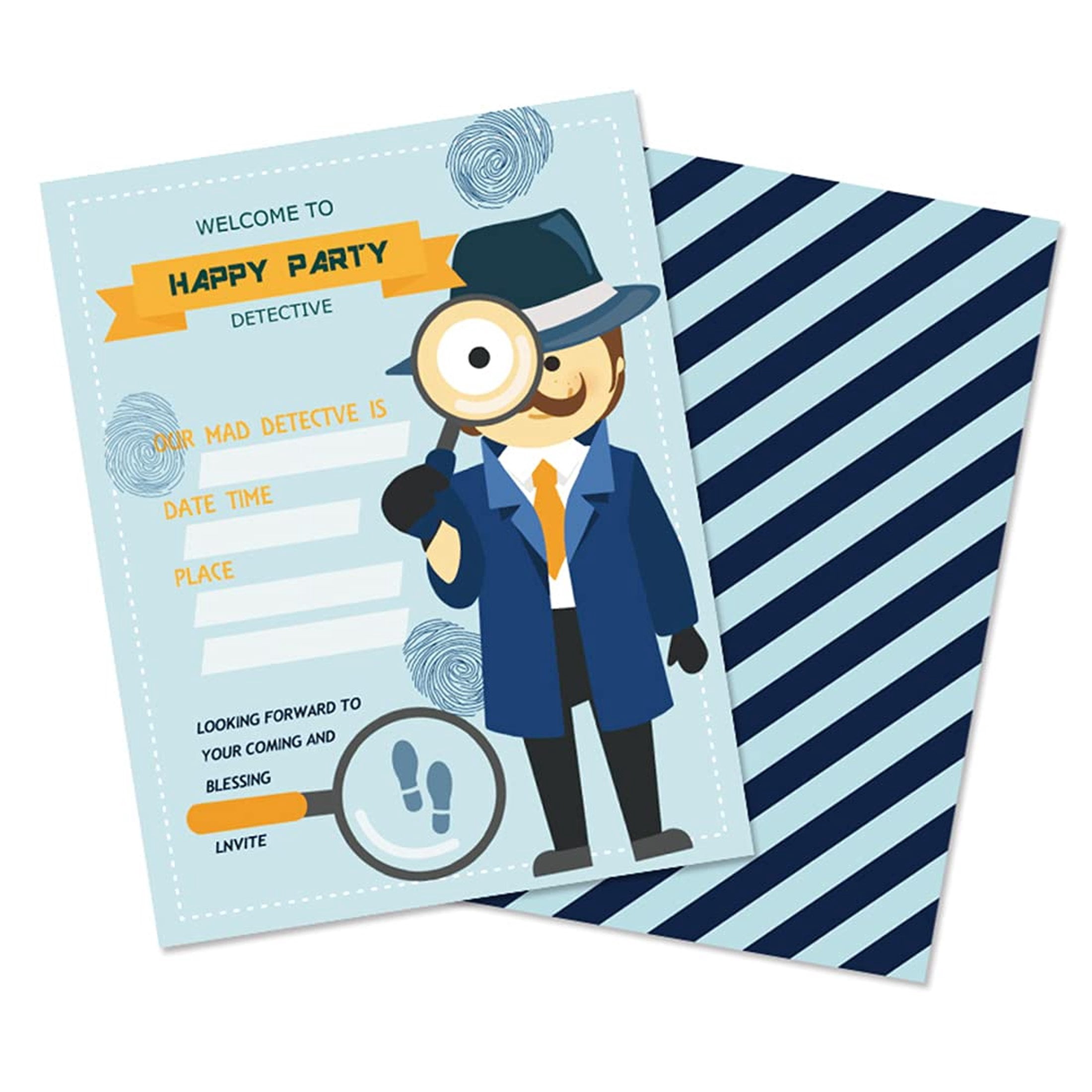 Spy Sleuth Invites: Detective Secret Agent Theme Party Invitations for ...
