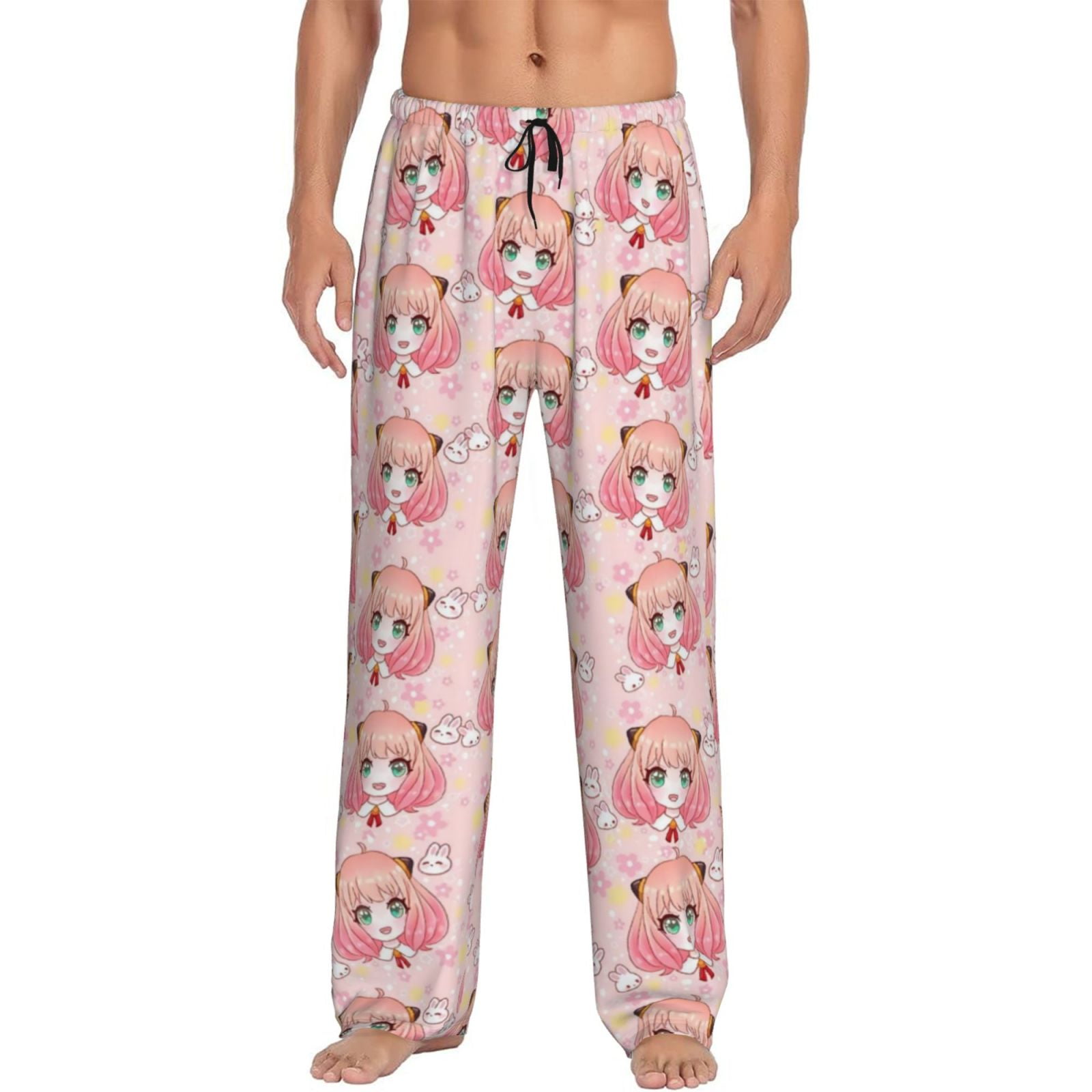 Spy X Family Anime Cartoon All-Over Print Men'S Black Pajama Pants ...