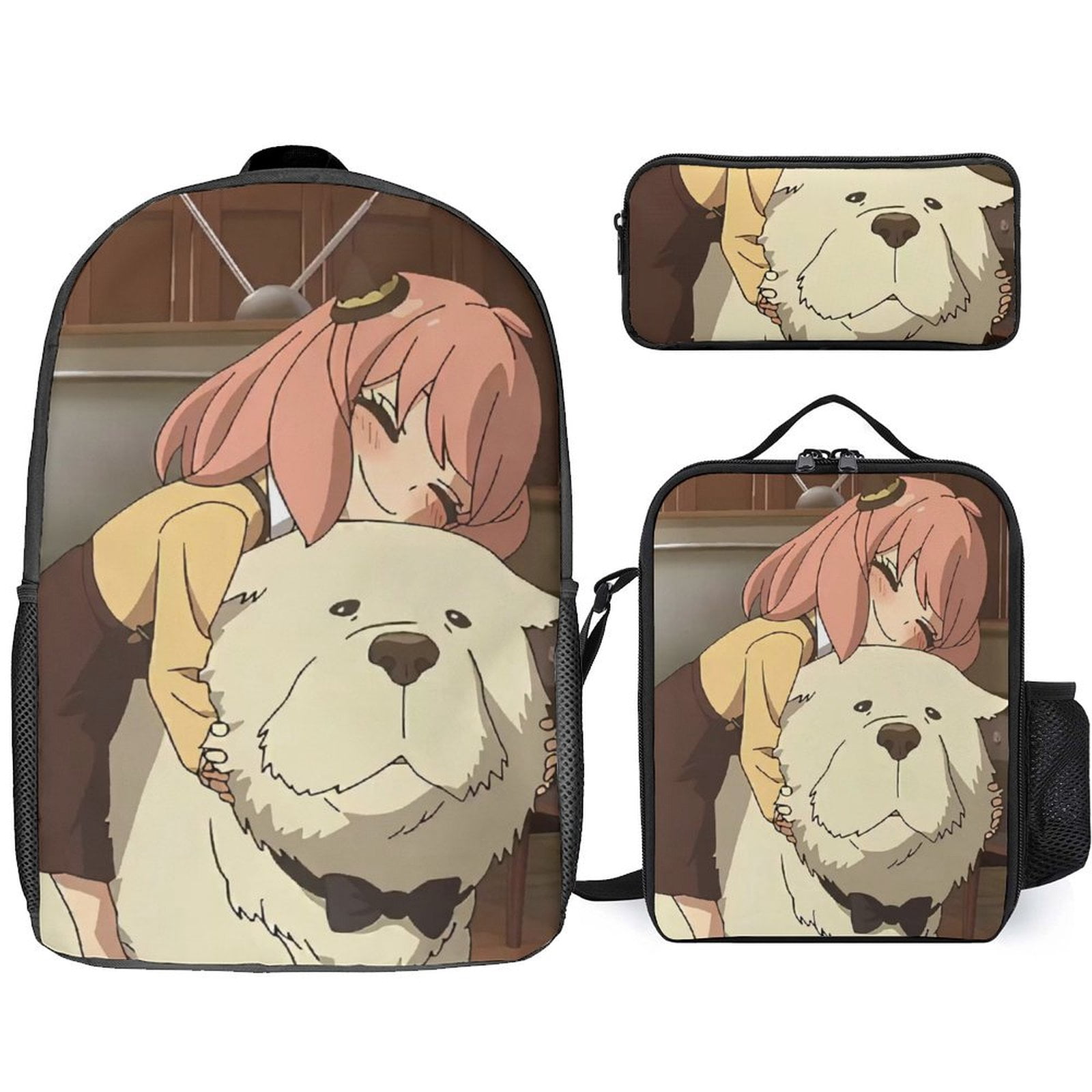 Spy X Family Anime Print School Bag 3 Pcs Set, Backpack, Lunch Bag ...