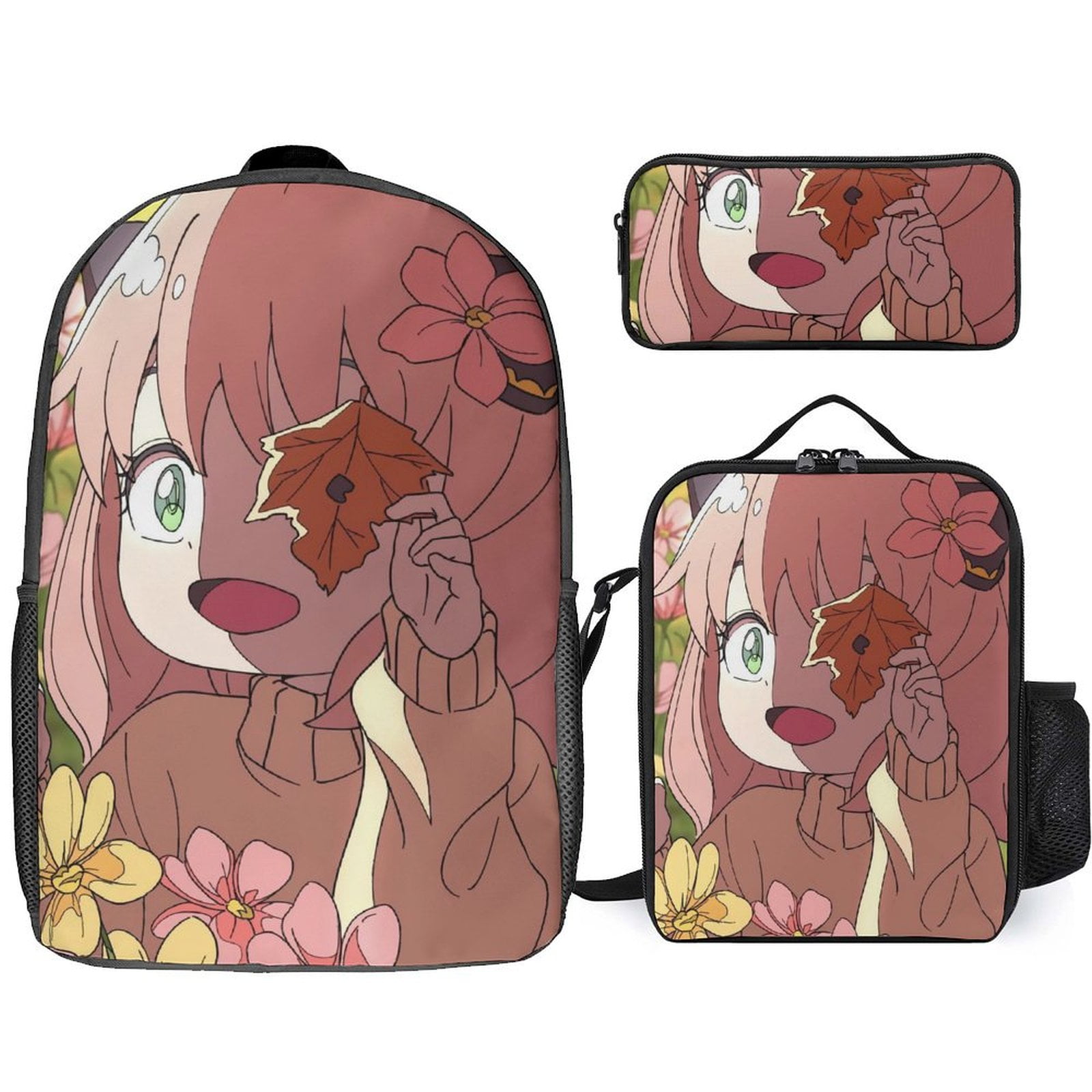 Spy X Family Anime Print School Bag 3 Pcs Set, Backpack, Lunch Bag ...