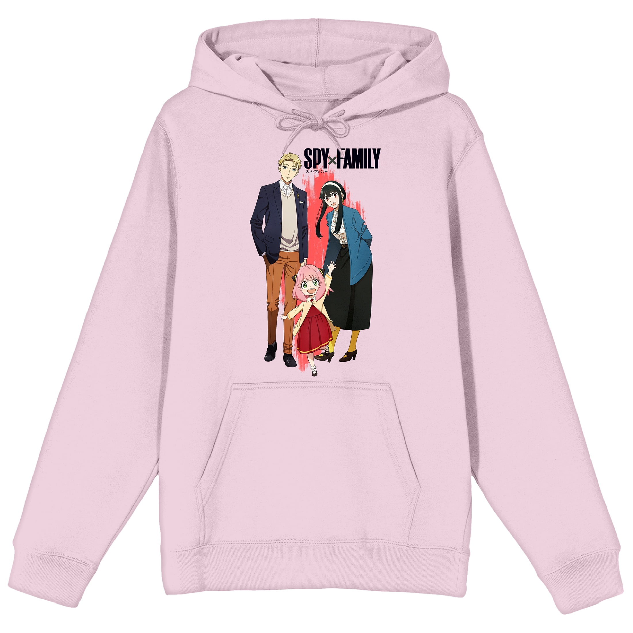 Spy X Family Forger Family & Logo Long Sleeve Cradle Pink Men's Hooded ...