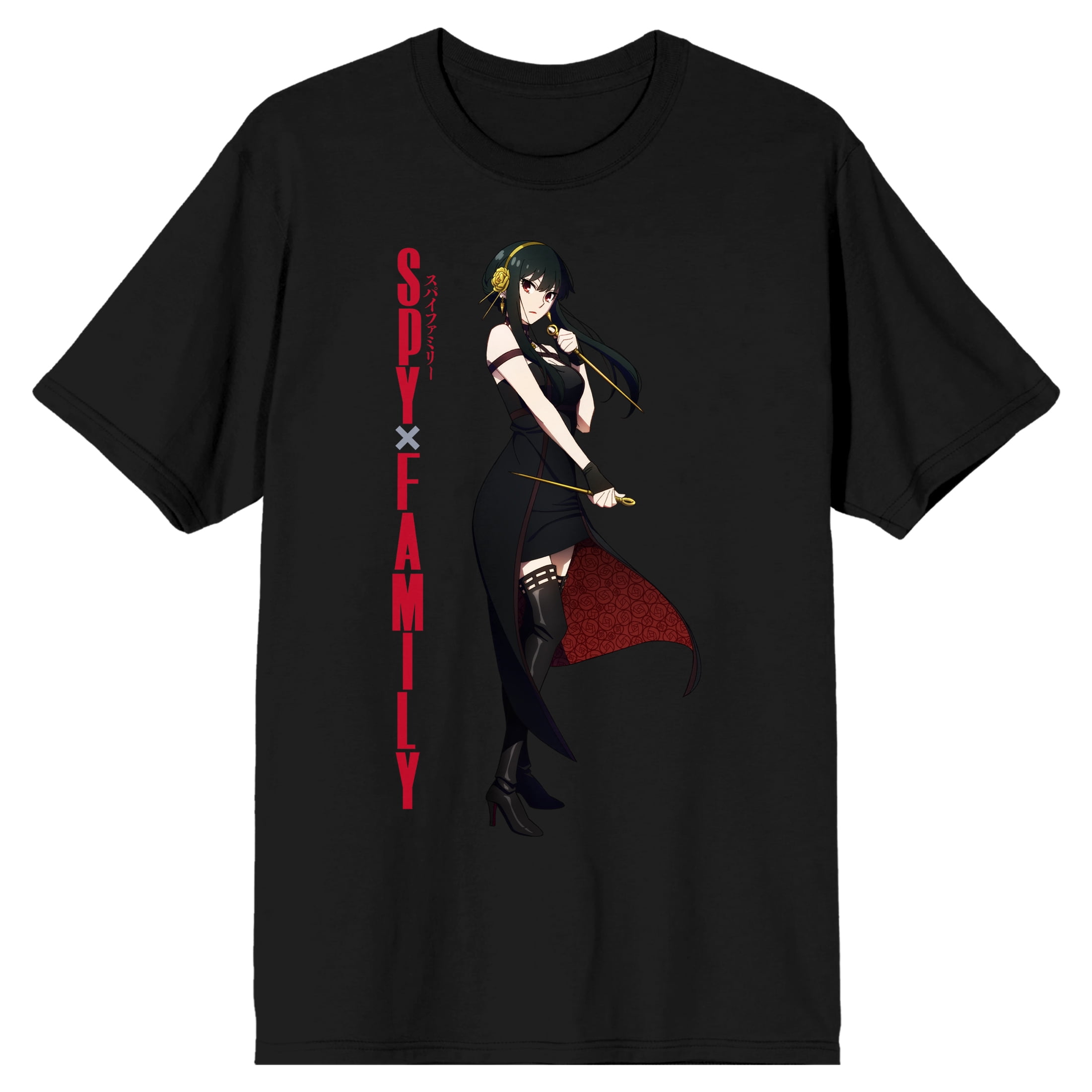 Spy X Family Yor Forger Crew Neck Short Sleeve Men's Black T-shirt-XL ...